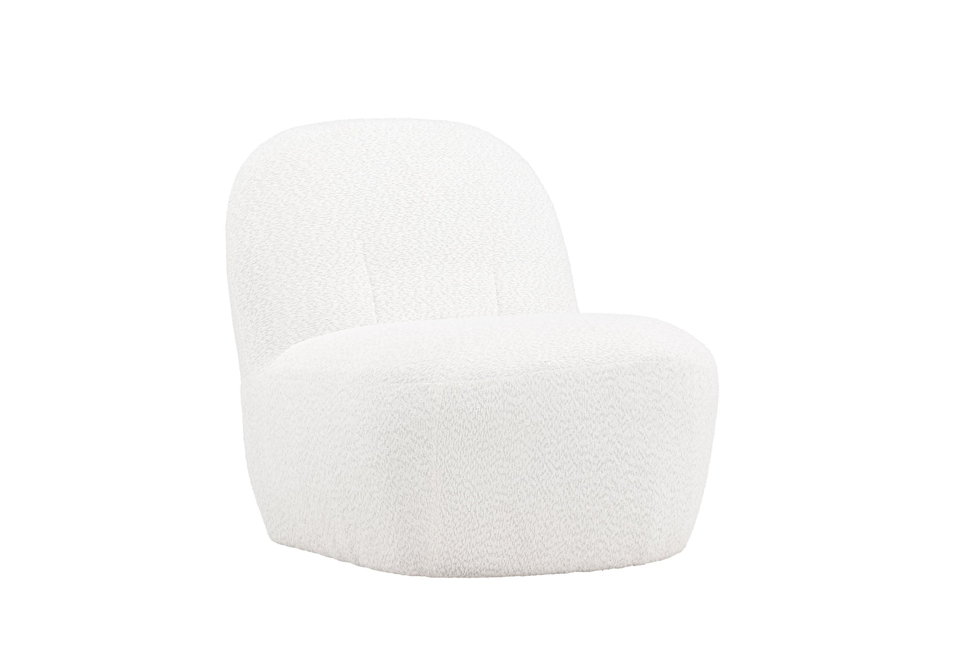 Mahla Lounge Chair – Bouclé in Weiß